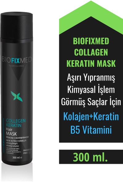 Bio Fix Med Bıofıxmed Collagen Keratin Onarıcı ve Güçlendirici Saç Bakım Maskesi 300 ml Bio Fix Med Bıofıxmed Collagen Keratin Onarıcı ve Güçlendirici Saç Bakım Maskesi 300 ml
