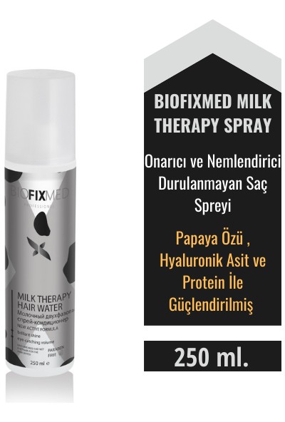 Bio Fix Med Bıofıxmed Mılk Therapy Hair Water Tüm Saçlar Için Proteinli Bakım Sprey 250 ml Bio Fix Med Bıofıxmed Mılk Therapy Hair Water Tüm Saçlar Için Proteinli Bakım Sprey 250 ml