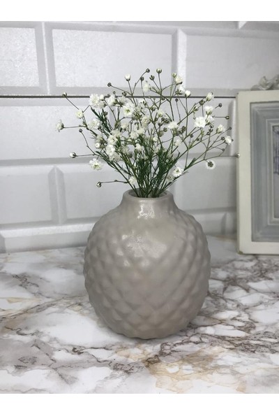 Parla Dekoratif Vazo Bej Sera PS3912