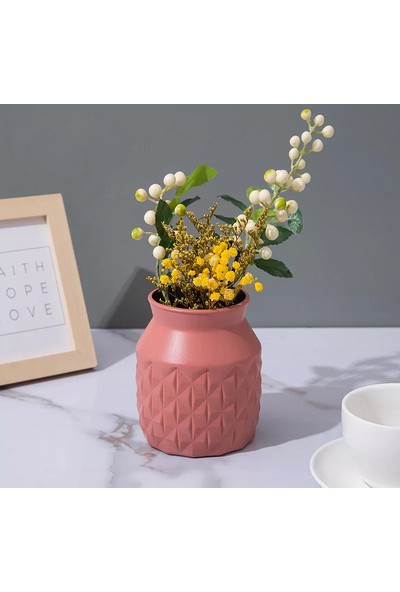 Parla Dekoratif Desenli Vazo Nar Çiçeği Venüs PS3923