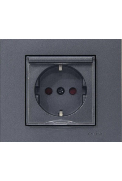 Ovivo Füme Kapaklı Topraklı Priz