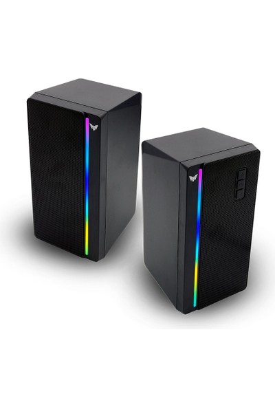 Crown Micro CMS-1002 Rgb Aydınlatmalı 5WX2 10W Usb+3.5mm 80DB Speaker 1+1 Hoparlör
