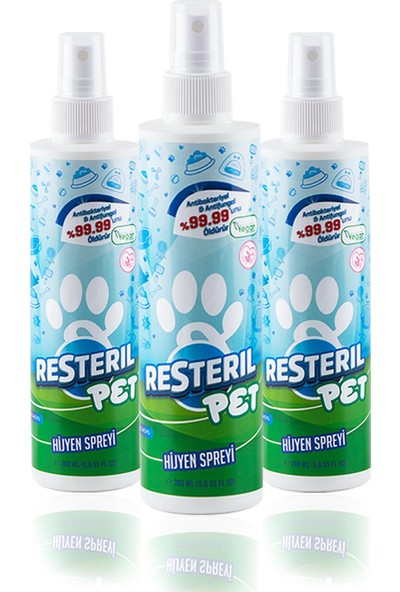 Resterıl Antibakteriyel Alkolsüz Pet Hijyen Spreyi Anti Koku Tırmalama Tahtası Kulübe Ekipman Dezenfektan 3lü Resterıl Antibakteriyel Alkolsüz Pet Hijyen Spreyi Anti Koku Tırmalama Tahtası Kulübe Ekipman Dezenfektan 3lü