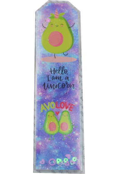 Şeker Ofisi Galaksi Avokado Simli Sulu Kitap Ayracı