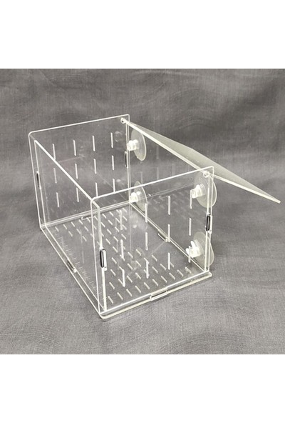 Emay Center Pleksiglas Akvaryum Için Balık Yavruluğu Vantuzlu Pleksi Yavruluk 20X13X12CM Demonte
