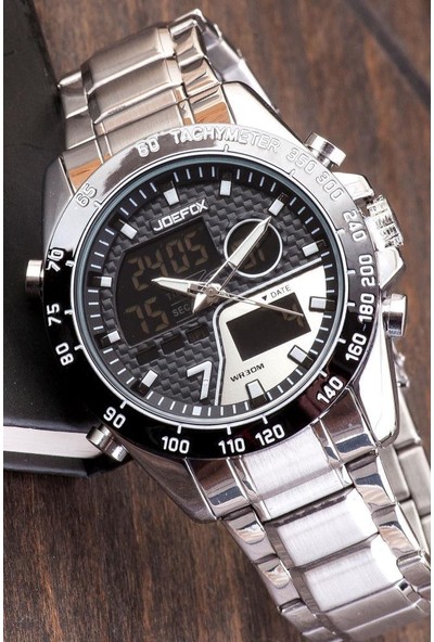 Joefox Metal Kordon Dijital Kronometre-Alarm-Işık Erkek Kol Saati Joefox Metal Kordon Dijital Kronometre-Alarm-Işık Erkek Kol Saati