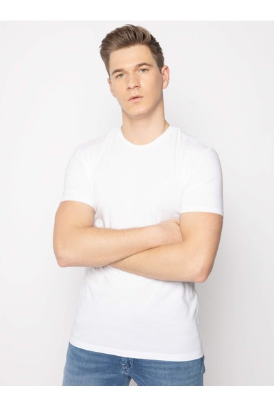 Trussardi Erkek T-Shirt - Beyaz