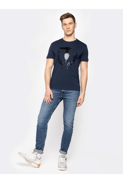 Trussardi Erkek T-Shirt - Lacivert Trussardi Erkek T-Shirt - Lacivert