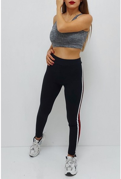 Nocna Fashion Yandan 2 Şeritli Tayt Siyah NCF11SIYAH