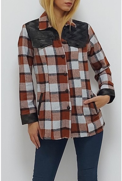 Nocna Fashion Desenli Oduncu Ceket Kiremit NCG33KIREMIT Nocna Fashion Desenli Oduncu Ceket Kiremit NCG33KIREMIT