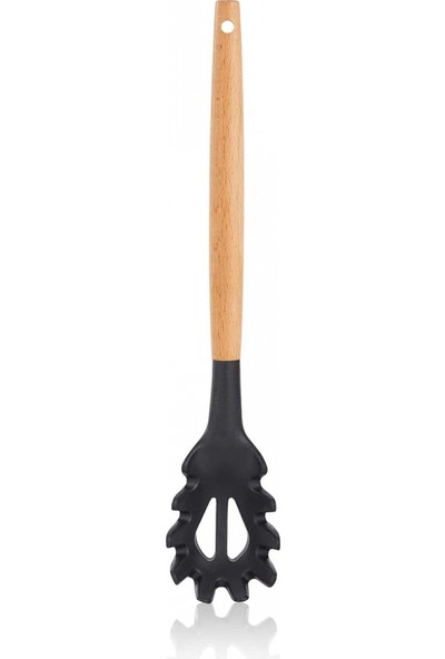 Taç Siyah Desenli Makarna Kaşığı