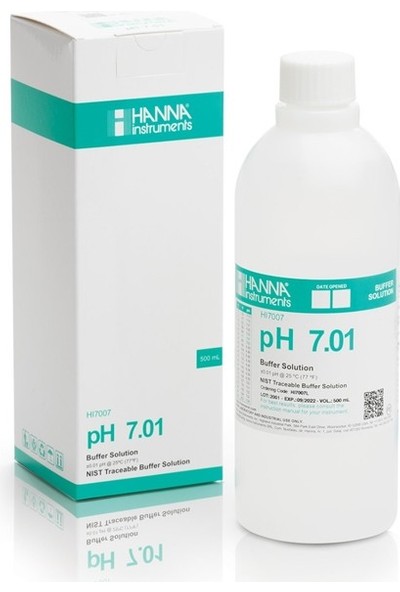 Hanna HI7007L Ph7 Kalibrasyon Solüsyon Çözeltisi 500ML Hanna HI7007L Ph7 Kalibrasyon Solüsyon Çözeltisi 500ML