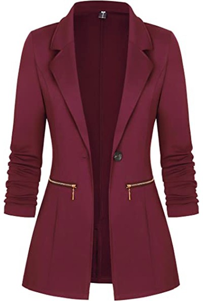 Gemdeck Kadın Uzun Kollu Blazer Iş Ofis Ceket (Yurt Dışından) Gemdeck Kadın Uzun Kollu Blazer Iş Ofis Ceket (Yurt Dışından)