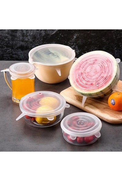 Easyso Home Silikon Streç Kapak 6'lı Kapak Gıda Koruyucu Tencere Tabak Bonesi Easyso Home Silikon Streç Kapak 6'lı Kapak Gıda Koruyucu Tencere Tabak Bonesi