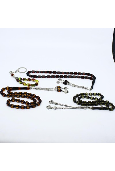 Süper Dörtlü Set Toz Kehribar Tesbih