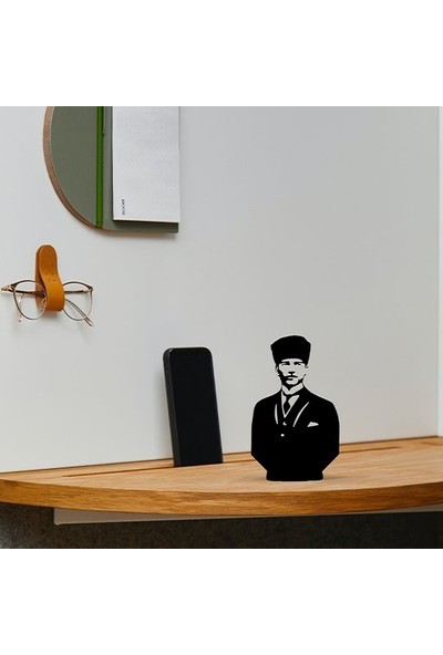 Metal Tasarım Atatürk Kalemlik Metal 12X20X4 cm