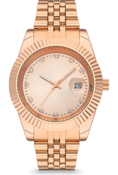 Dekula Rose Metal Kordon Taşlı Kadran Kadın Kol Saati 2.36
