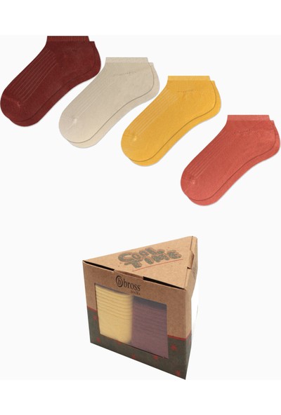 Bross Kutulu 4lü Kız Çocuk Spor Çorabı