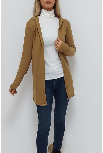 Nocna Fashion Kapüşonlu Selanik Hırka Kahve NCB13KAHVE