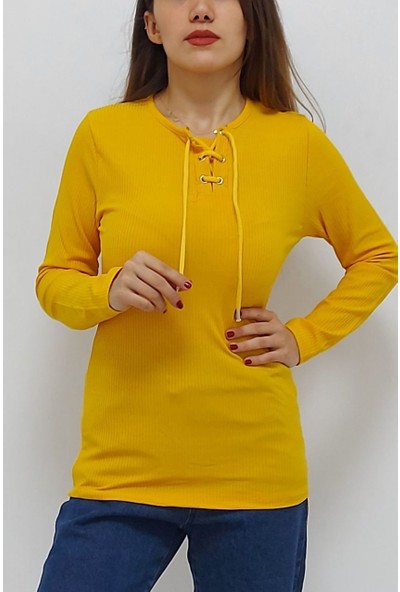 Nocna Fashion Bağlamalı Bluz Sarı NCA23SARI2