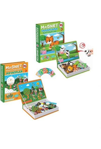 Diy Toy Diytoy, Manyetik Hayvan Tamamlama ve Manyetik Mevsimler, 2 Li Set Diy Toy Diytoy, Manyetik Hayvan Tamamlama ve Manyetik Mevsimler, 2 Li Set