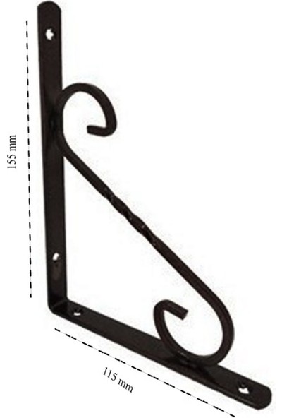 Beşel Ferforje Raf Altı (Bakır) 155*115*14 mm Raf Ayağı Beşel Ferforje Raf Altı (Bakır) 155*115*14 mm Raf Ayağı
