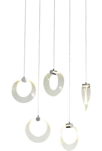 Lucea Denver 5 Li M.üstü Ledli Krom 5*10W+4*3W