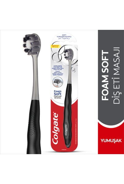 Colgate Foamsoft Siyah Diş Eti Masajı Yumuşak Diş Fırçası