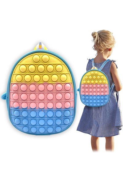 Pop It Oyuncak Sırt Çanta Pastel Kumaş Ipli 20X15CM 50 Baloncuklu Pop It Oyuncak Sırt Çanta Pastel Kumaş Ipli 20X15CM 50 Baloncuklu