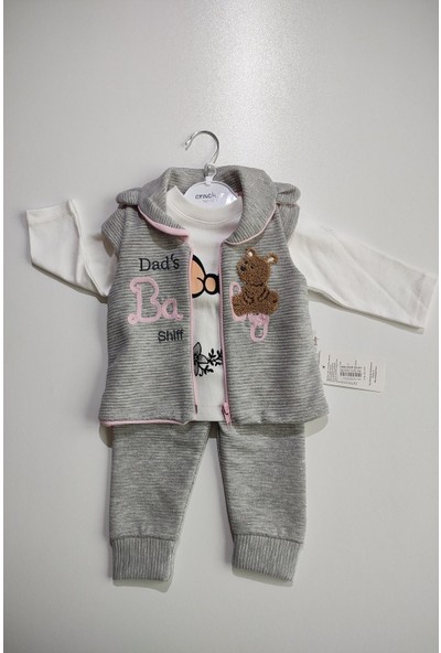 Cracker Ayı Yelekli 3 Lü Takım