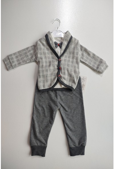 Ekose Papyonlu Erkek 3 Lü Takım