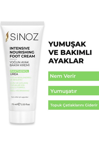 Sinoz Yoğun Ayak Bakım Kremi 75 ml Sinoz Yoğun Ayak Bakım Kremi 75 ml