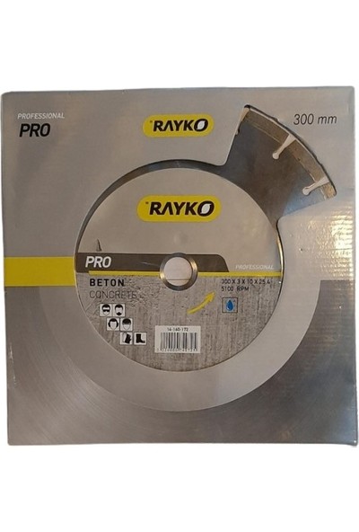 Rayko Elmas Testere Beton 300X3X10X25,4 Rayko Elmas Testere Beton 300X3X10X25,4