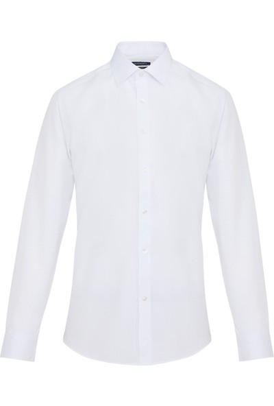 Hatemoğlu Beyaz Desenli Regular Fit Gömlek Hatemoğlu Beyaz Desenli Regular Fit Gömlek