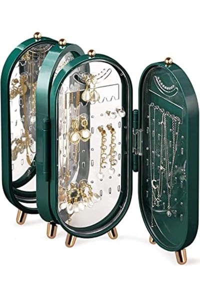 Yeşil Plastik Bayan Küpe Kolye Standı Dekor ST1-45YS Yeşil Plastik Bayan Küpe Kolye Standı Dekor ST1-45YS