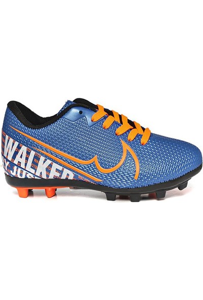 Walked Mavi Turuncu Krampon Erkek Çocuk Futbol Ayakkabı