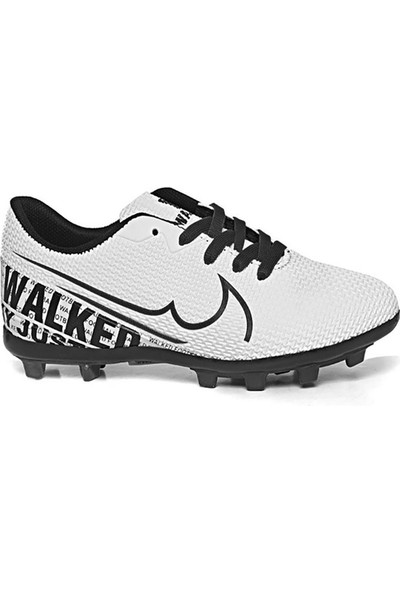 Walked Beyaz Siyah Krampon Erkek Çocuk Futbol Ayakkabı Walked Beyaz Siyah Krampon Erkek Çocuk Futbol Ayakkabı