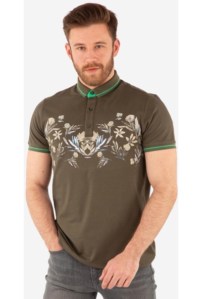 Tony Montana Regular Fit Polo Yaka Kısa Kollu Baskılı T-Shirt