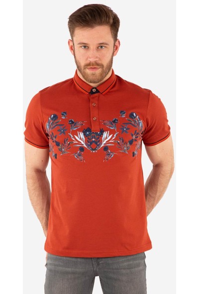 Tony Montana Regular Fit Polo Yaka Kısa Kollu Baskılı T-Shirt