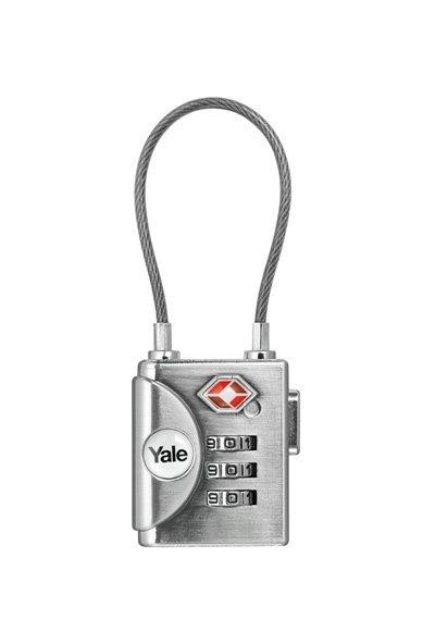 Kale Yale Kablolu Şifreli Asma Kilit (Tsa Onaylı) - Gri - Blister