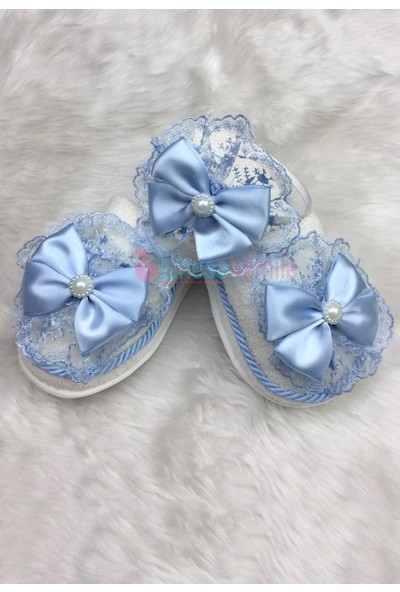 Lohusa Hamile Lh 333 Mavi Lohusa Tac ve Terlik Seti