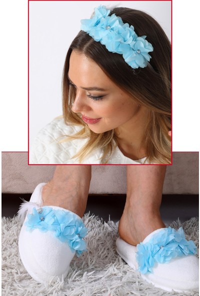 Lohusa Hamile Mavi Lotus Lohusa Tac ve Lohusa Terlik Seti Lohusa Hamile Mavi Lotus Lohusa Tac ve Lohusa Terlik Seti