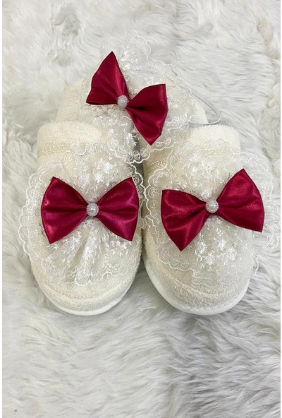 Lohusa Hamile Lh 339 Vişne Lohusa Tac ve Terlik Seti Lohusa Hamile Lh 339 Vişne Lohusa Tac ve Terlik Seti