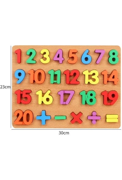 Wusta Kids 3 Yaş ve Üzeri Çocuklar Için Eğitici Ahşap Sayılar Bultak