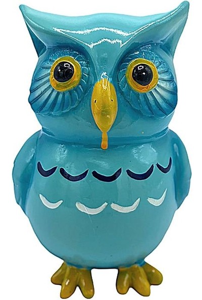 Dünyadan Hediyeler Polyester Kumbara Baykuş Turkuaz