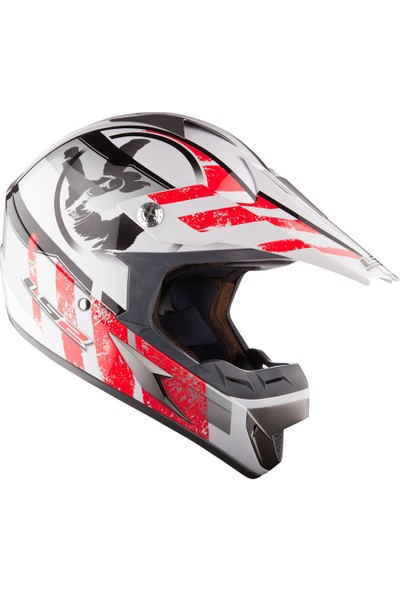 Ls2 MX433 Stripe Kırmızı Kask