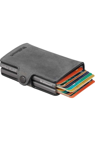 Walsmart Twin Crazy Akıllı Mekanizmalı Deri Cüzdan Walsmart Twin Crazy Akıllı Mekanizmalı Deri Cüzdan