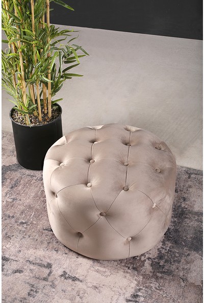 Zuliden Bievve & Zuliden Napoli Kapitoneli Puf Krem 60X60 cm B-2040K Zuliden Bievve & Zuliden Napoli Kapitoneli Puf Krem 60X60 cm B-2040K