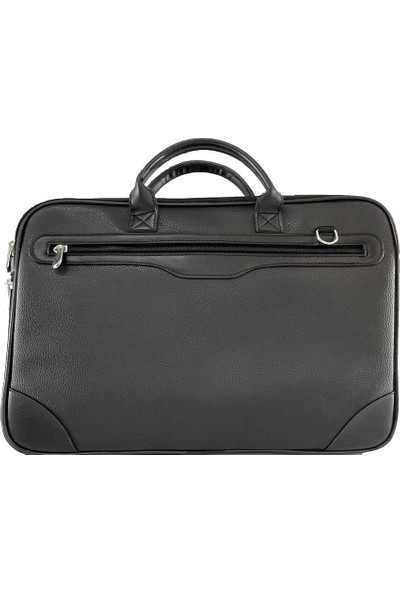 İnobag 18 Inç Siyah Renk 3 Bölmeli Büyütülebilir Macbook Çantası