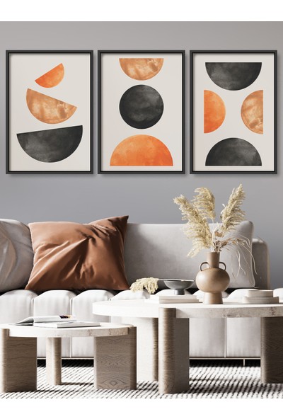 Postick Minimalist Soyut Çerçeveli Tablo Salon Oturma Odası Yatak Odası Mutfak Modern 3'lü Set Postick Minimalist Soyut Çerçeveli Tablo Salon Oturma Odası Yatak Odası Mutfak Modern 3'lü Set